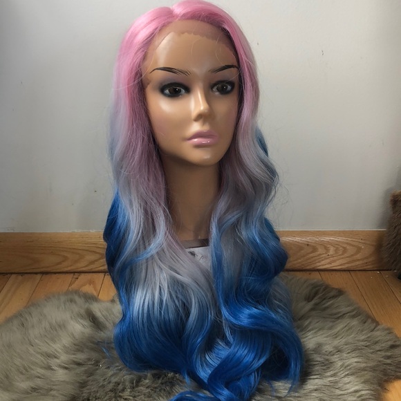 Accessories | Last Restock 22 Pink Blue Ombre Lace Front Wig | Poshmark